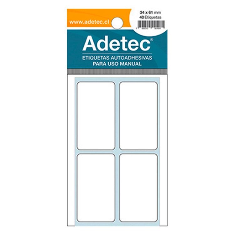 Etiquetas Autoadhesivas Adetec 48 unid | Jumbo.cl