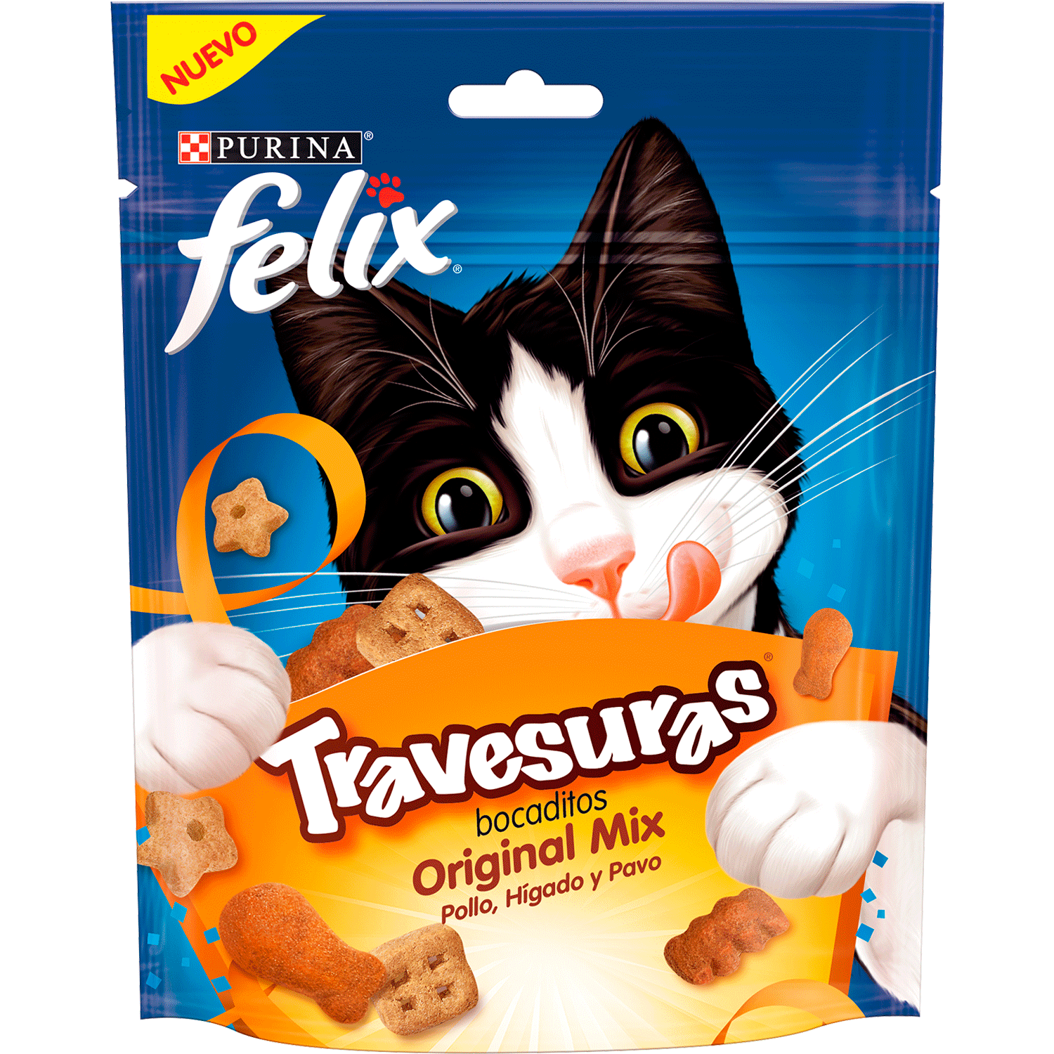 Snack para Gatos Purina Felix 60 g Travesuras Bocaditos Original Mix ...