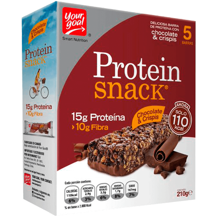 Barra Protein snack chocolate crispis 5 unid. 42 g c/u | Jumbo.cl
