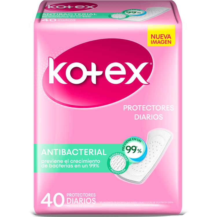 Protectores diarios Kotex 40 unid, Tela suave