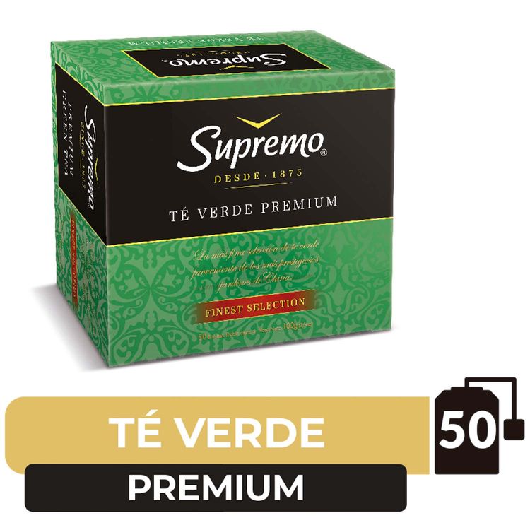 Té verde Supremo 50 bolsas, premium